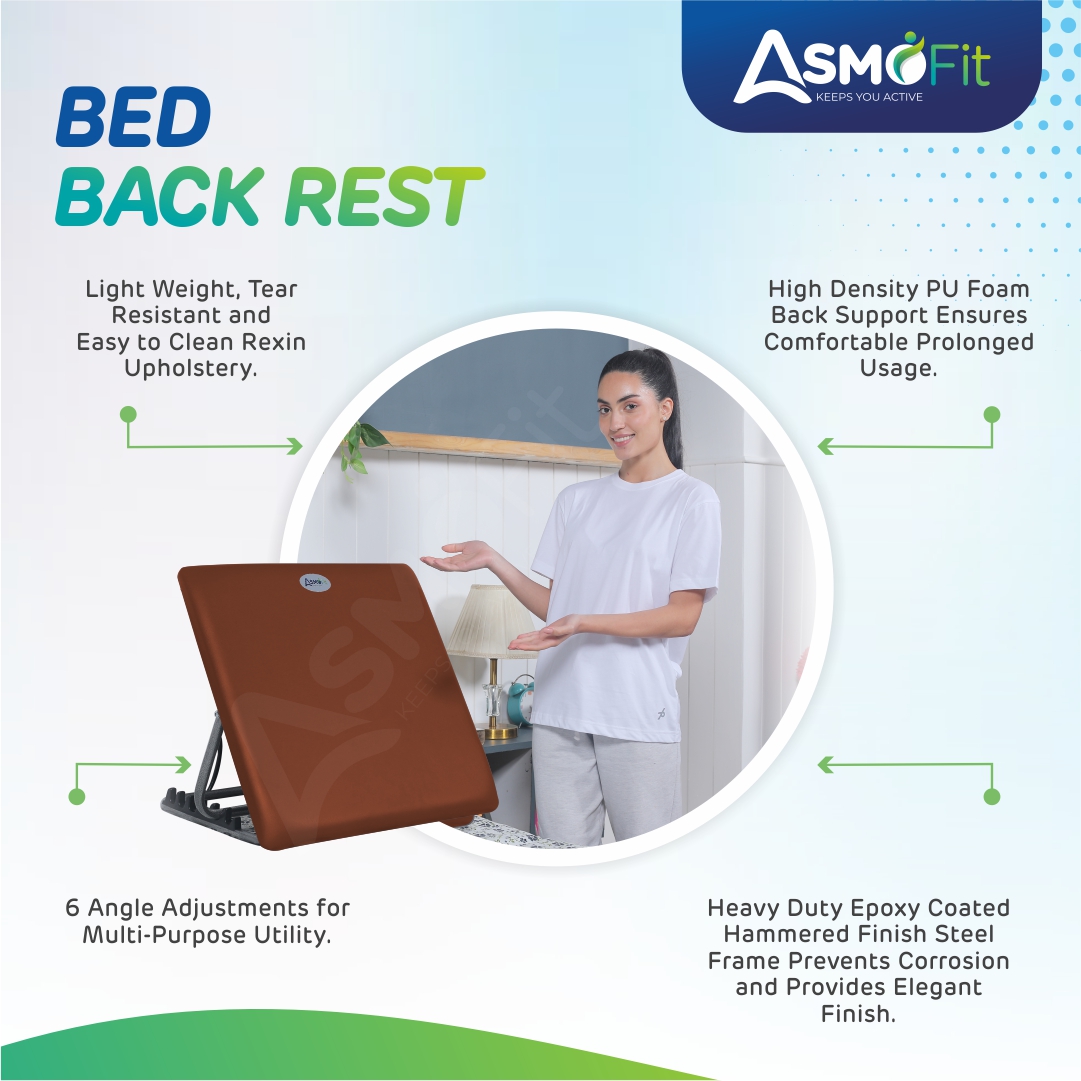 Bed Back Rest Tan Brown Standard - Asmofit